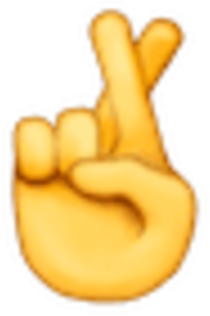 Download Library Fingers Emoji Facepalm Gesture - Small Fingers Crossed ...