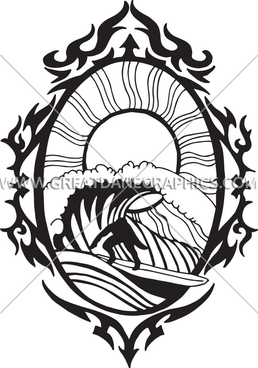 Download Surfer Clipart Tribal - Hawaii Surfing Clipart Black And White ...
