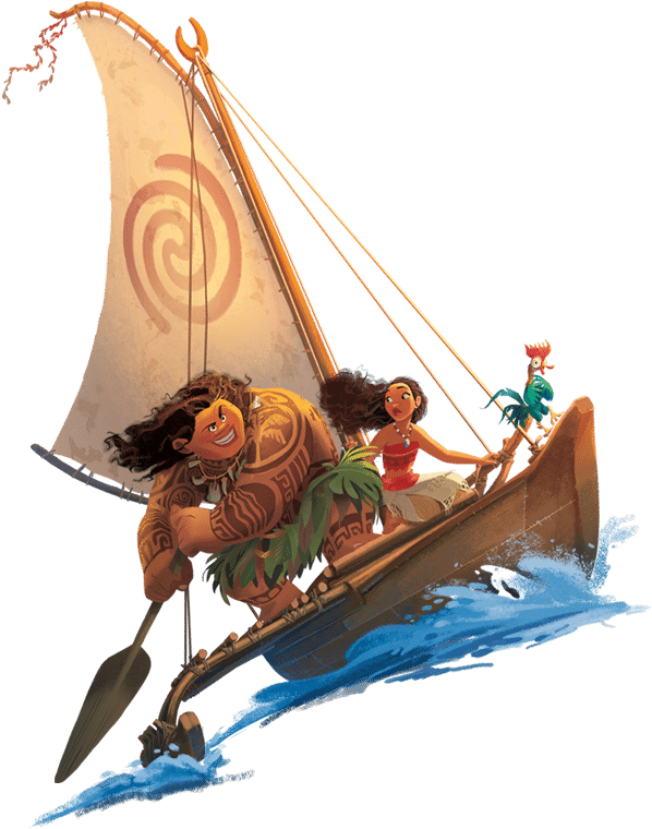 Download Moana On Boat Png - ClipartKey
