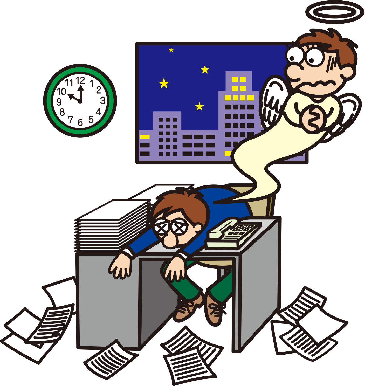 Download Dead Clipart Dead Man - Stay Up Late Cartoon - ClipartKey