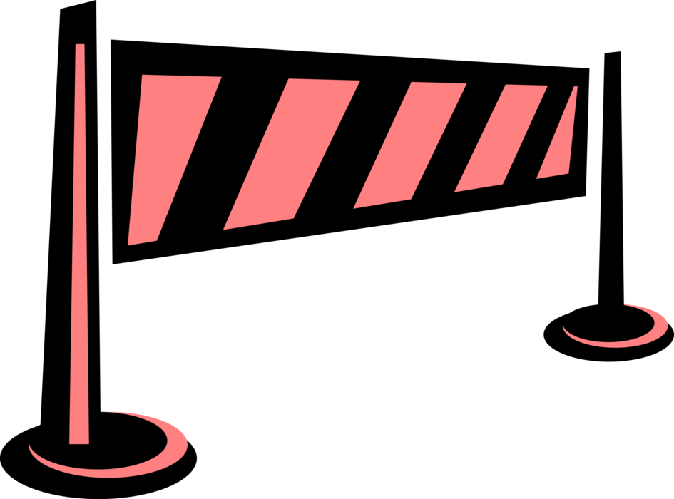 Download Vector Illustration Of Barrier Or Barricade Roadblock ...