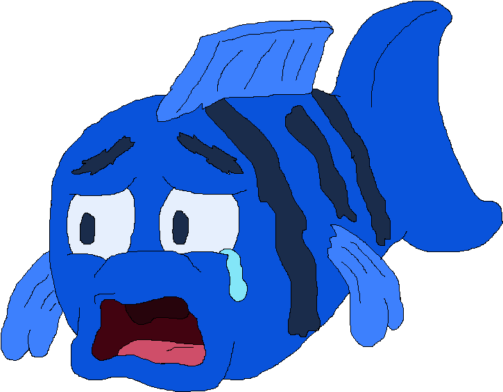 Download Transparent Sad Cartoon Png - Sad Fish Png - ClipartKey