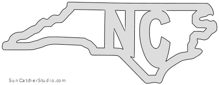 Download North Carolina Map Outline Shape State Stencil Clip - Clip Art ...