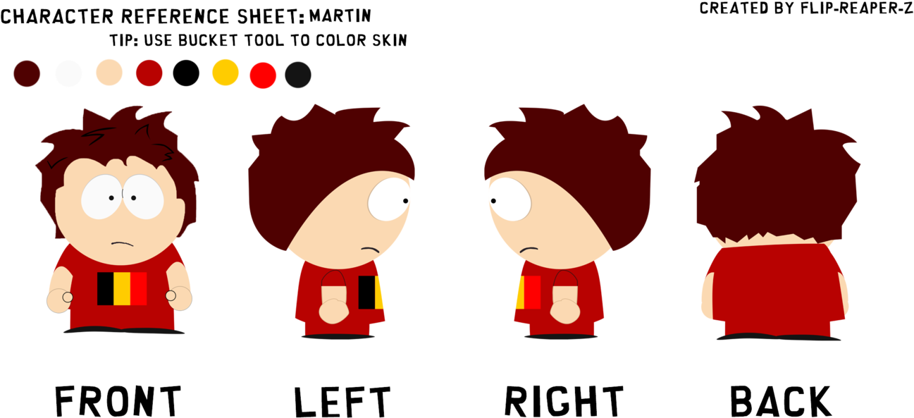 Download Martin Lightbeer Reference Sheet - South Park Character Base ...