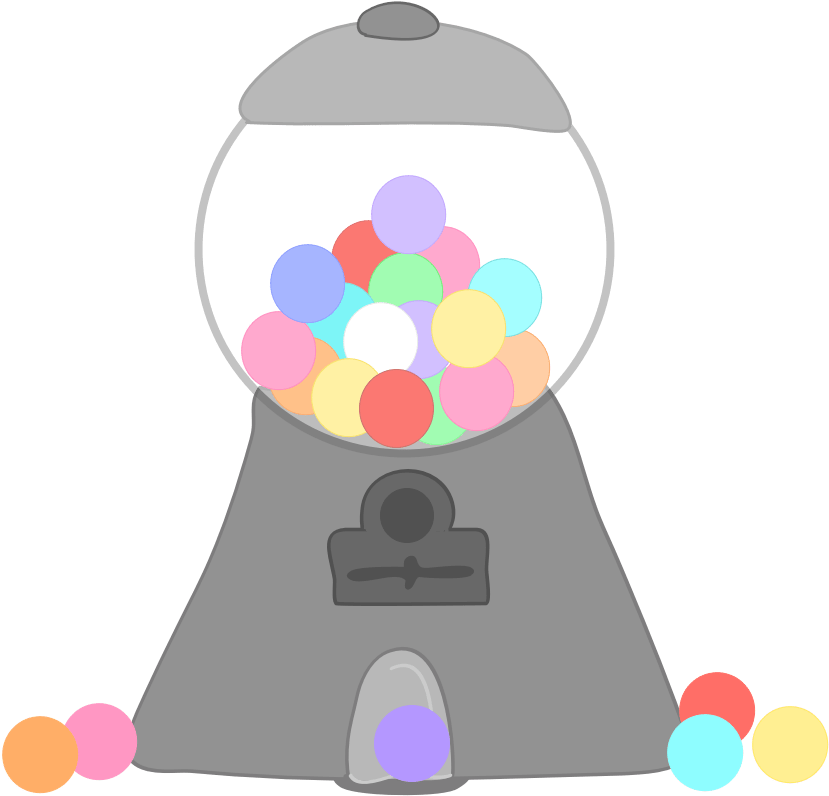 Download Gumball Machine Clip Art - Gum Gumball Clipart Cartoon Machine ...