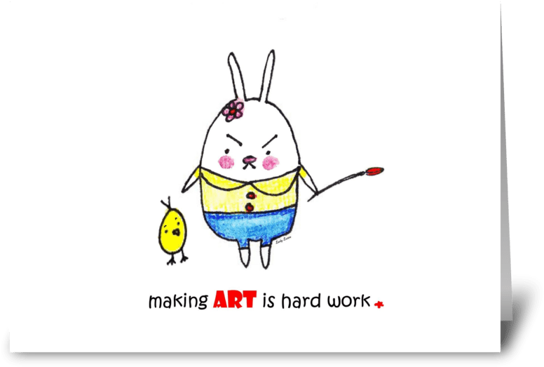 Download The Angry Artist Greeting Card - Cartoon - ClipartKey