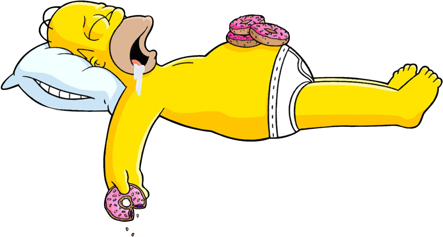Download Homer Simpson Sleeping - ClipartKey