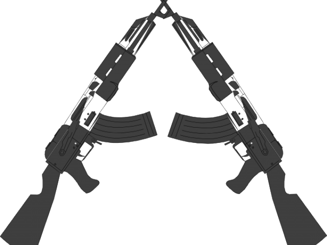 Download Transparent Rifle Cross - Guns Black And White - ClipartKey