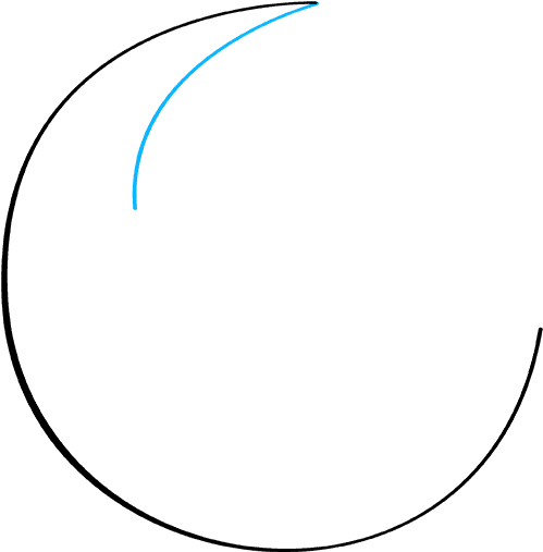 Download How To Draw Crescent Moon - Circle - ClipartKey
