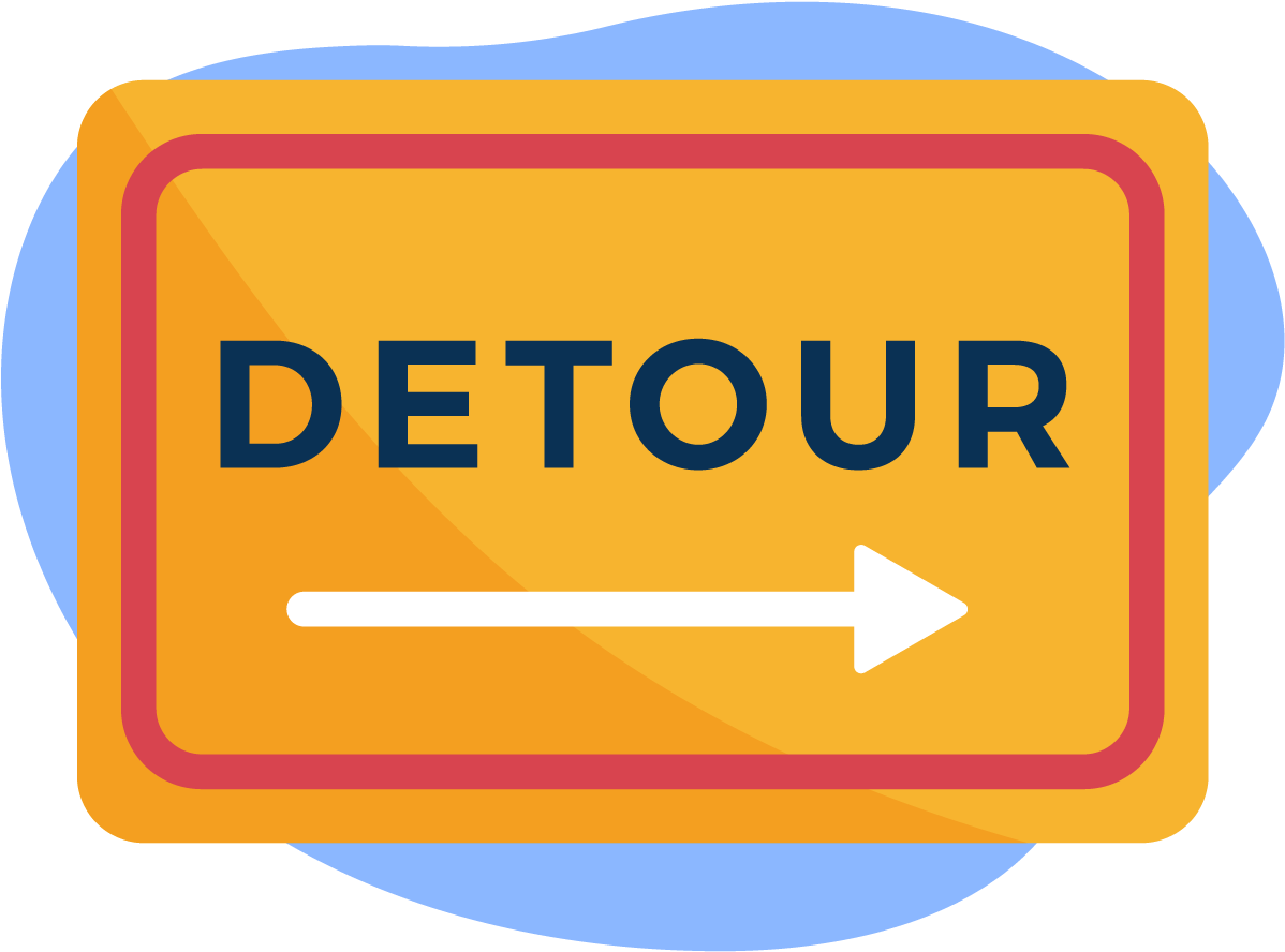 Download Transparent Detour Clipart - Sign - ClipartKey
