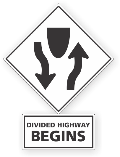 Download Products Signs Manufactured Two - No Counter Flow Sign ...