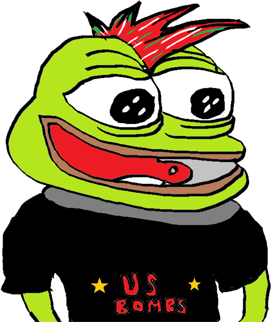 Download Rare Punk Rock Pepe - Cartoon - ClipartKey