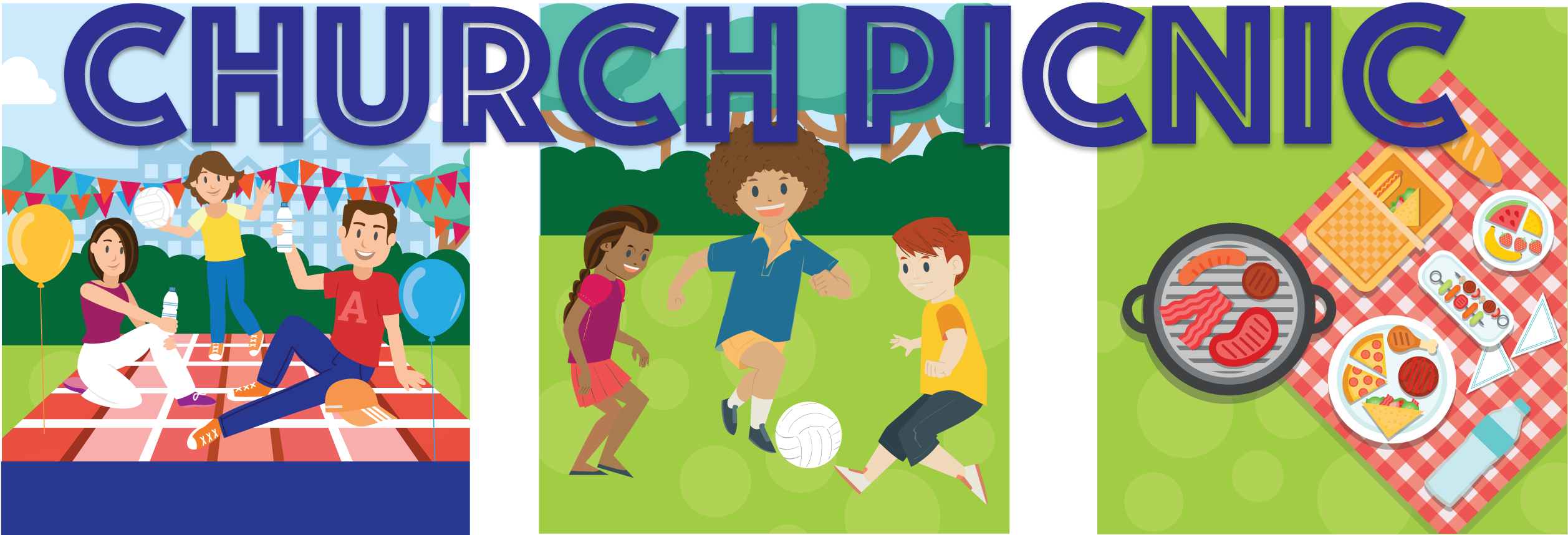 Download Church Picnic Png - Cartoon - ClipartKey