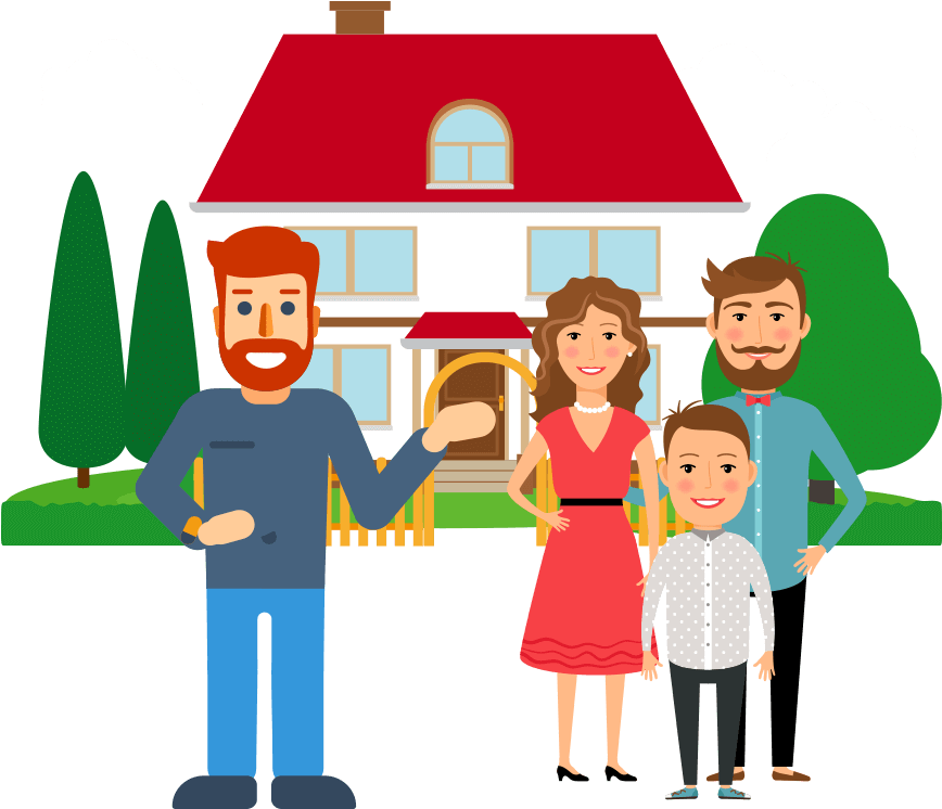 Download Transparent Host Family Clipart - Homestay Clipart - ClipartKey