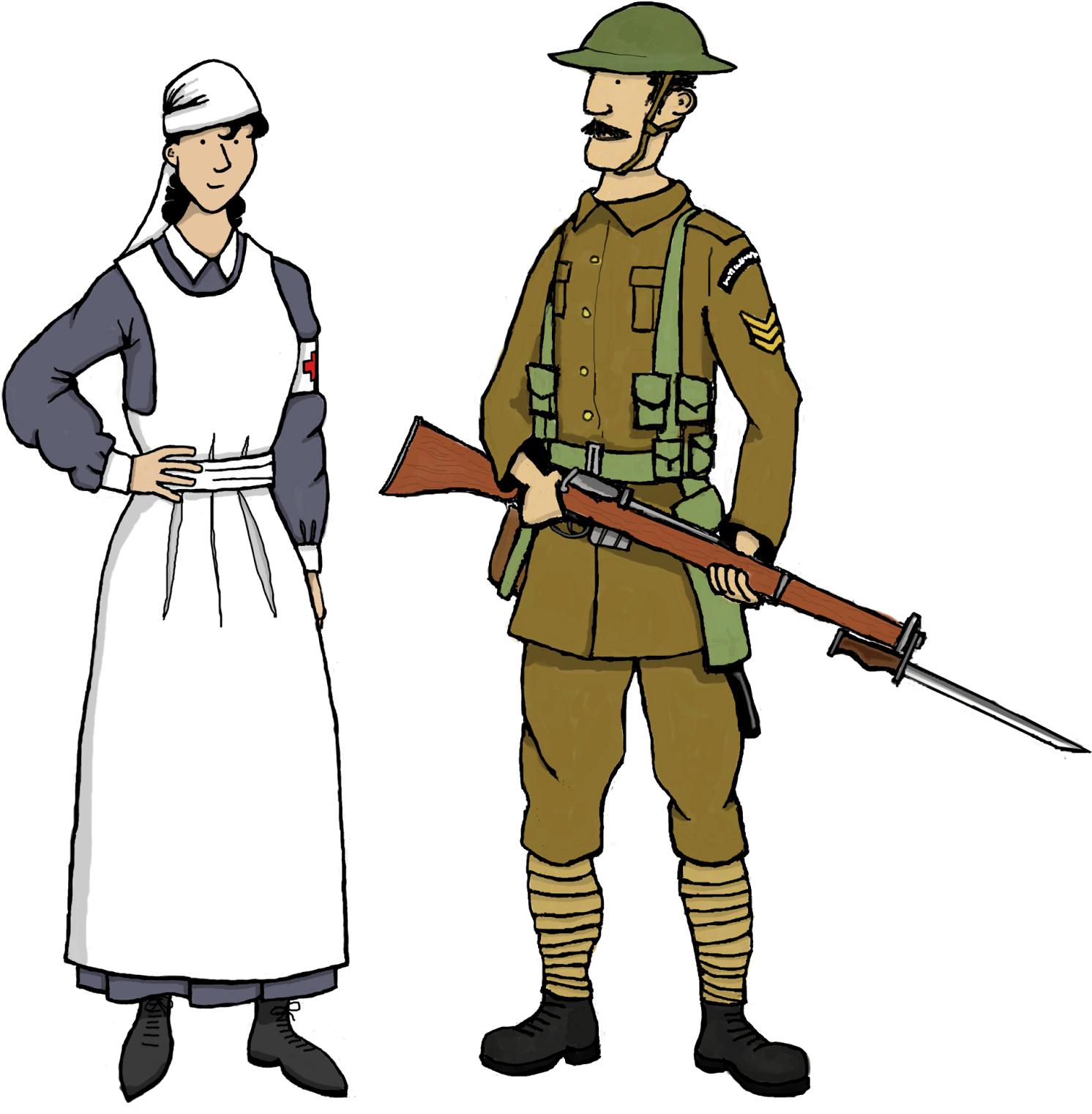 Download Dan Hinge Drawings - Military Soldier Costume Drawing - ClipartKey