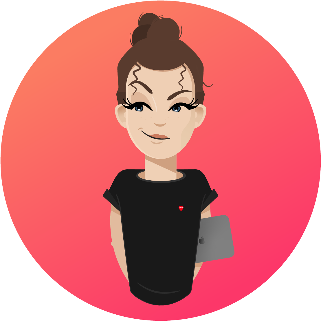 Download Self Portrait Denise Stienen - Cartoon - ClipartKey