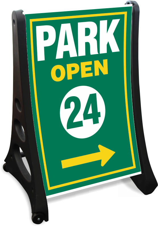 Download Sidewalk Clipart Green Park - Sign - ClipartKey