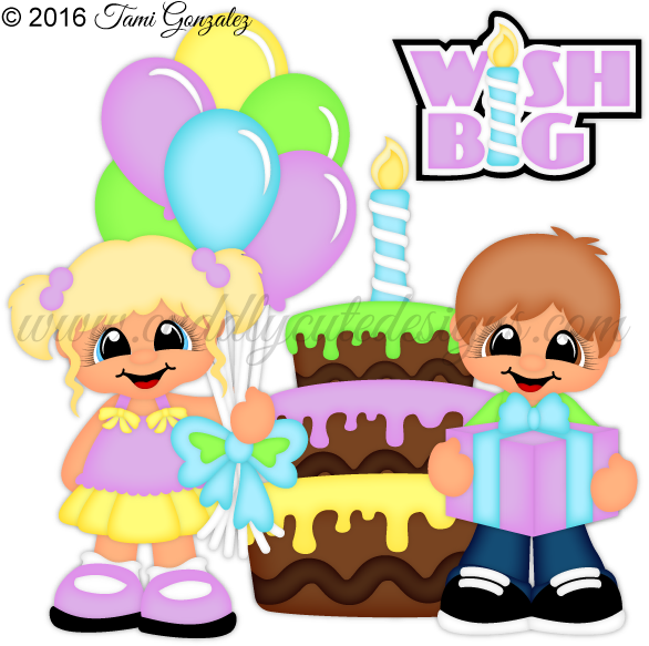 Download Birthday Cuties Birthday Scrapbook Pages, Birthday - Cartoon ...