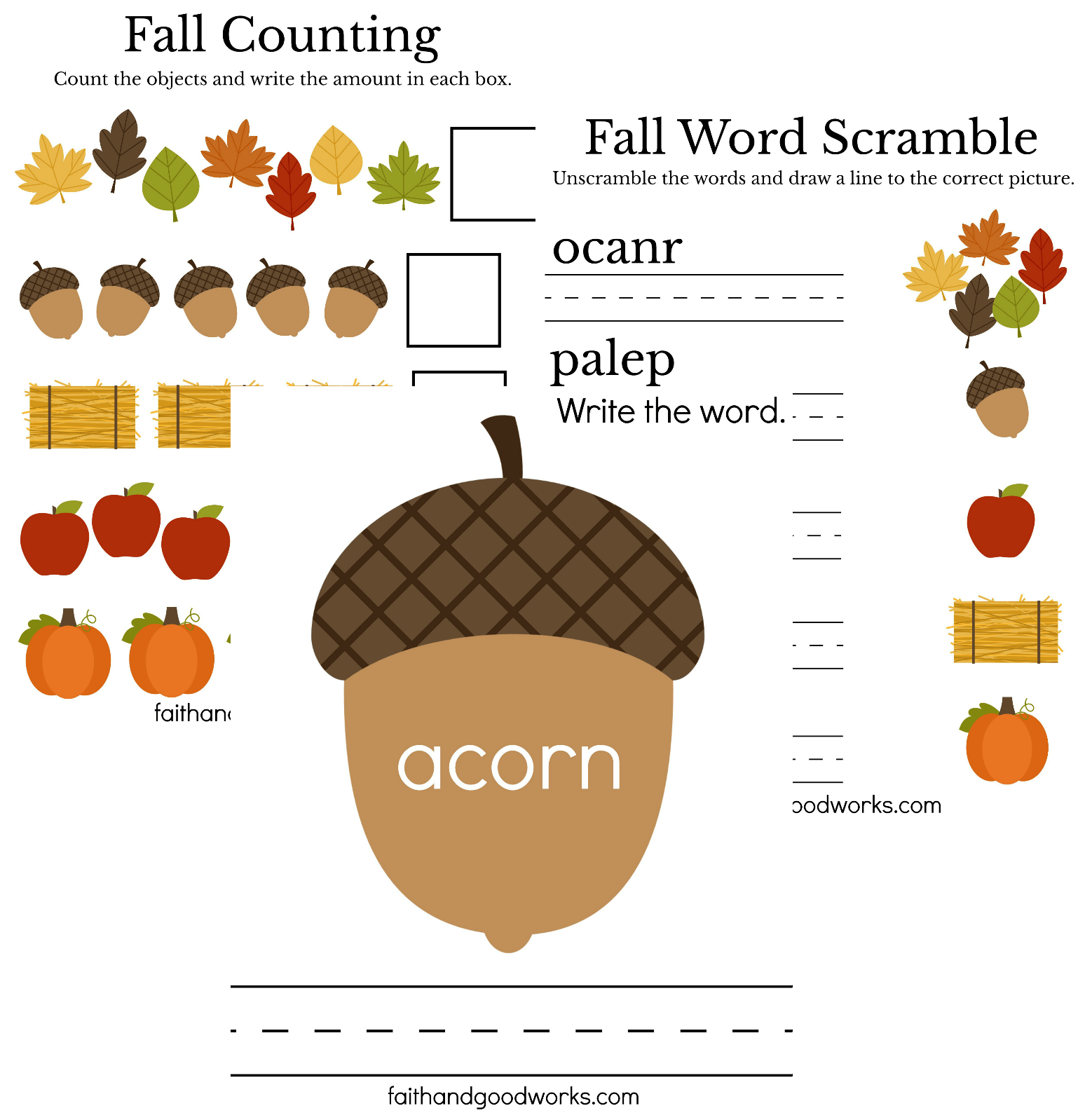 Download Fall Printable - Free Fall Homeschool Printables - ClipartKey