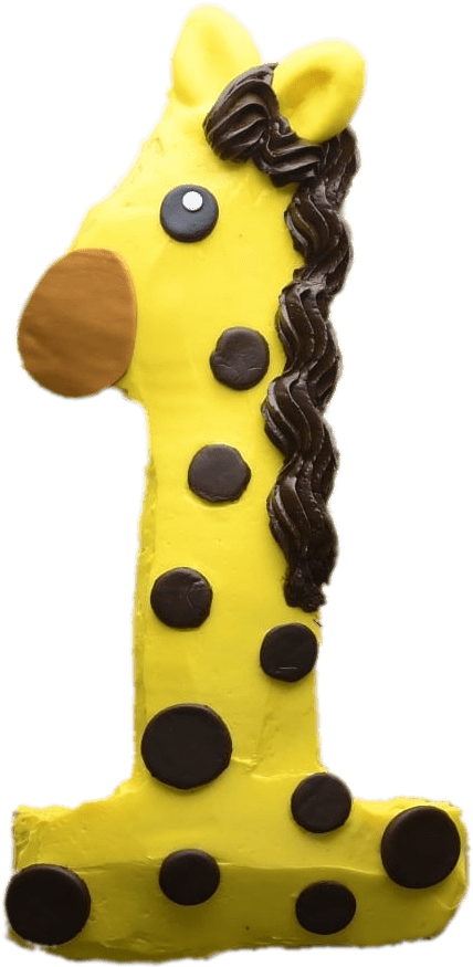Download Giraffe Number 1 Cake - Giraffe Number One Cake - ClipartKey