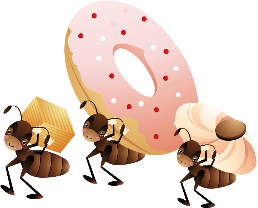 Download Clip Art Ant Carrying Food Clipart - Cartoon Pictures Ant Food ...