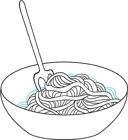 Download How To Draw Spaghetti - Spaghetti And Meatballs Drawing ...