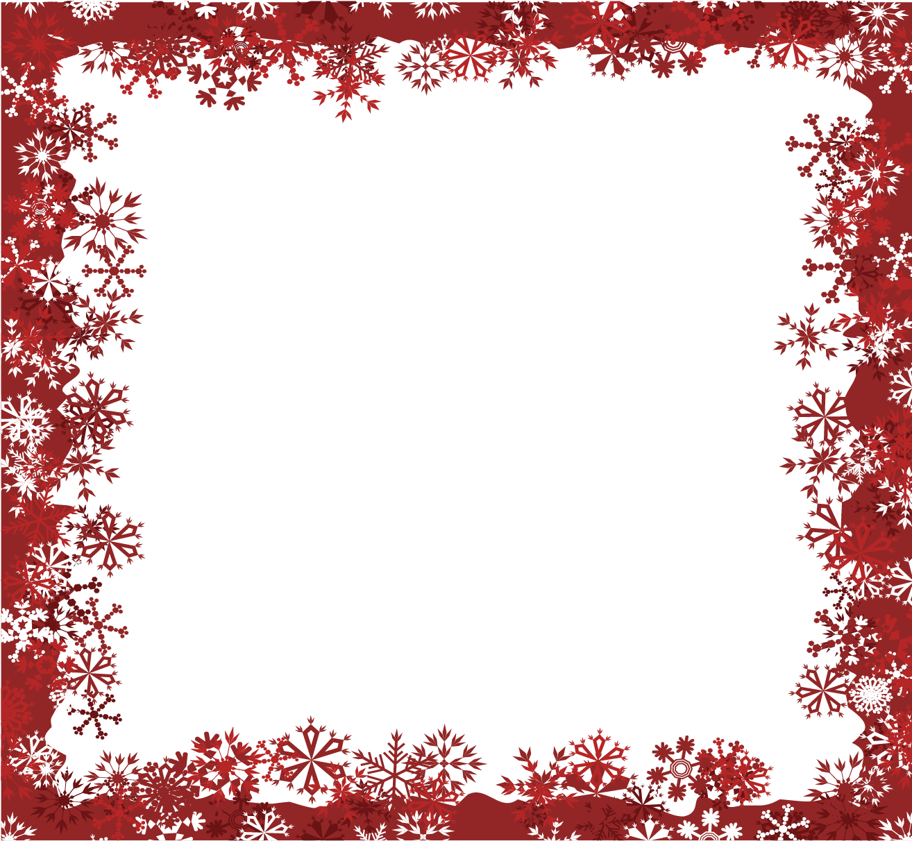 Download Snowflake Christmas Red - Red Snowflake Border Clipart ...