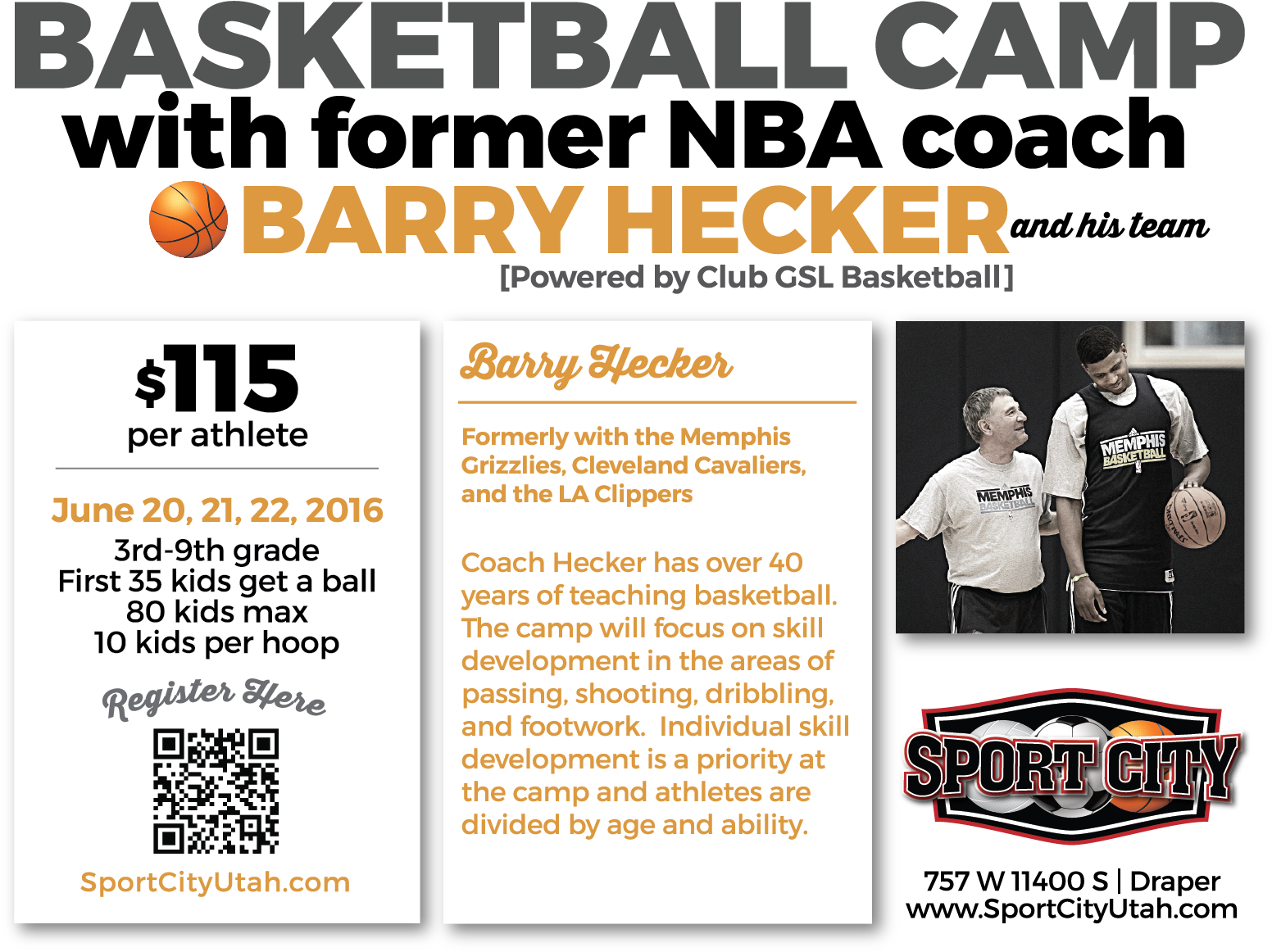Download Clip Art Camps And Clinics Sport - Flyer - ClipartKey