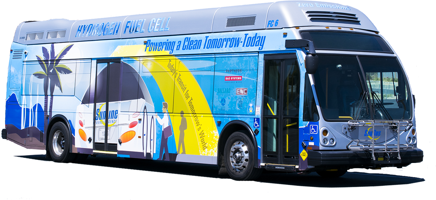 Download Transparent Old Bus Png - Sunline Transit Hydrogen Busses ...