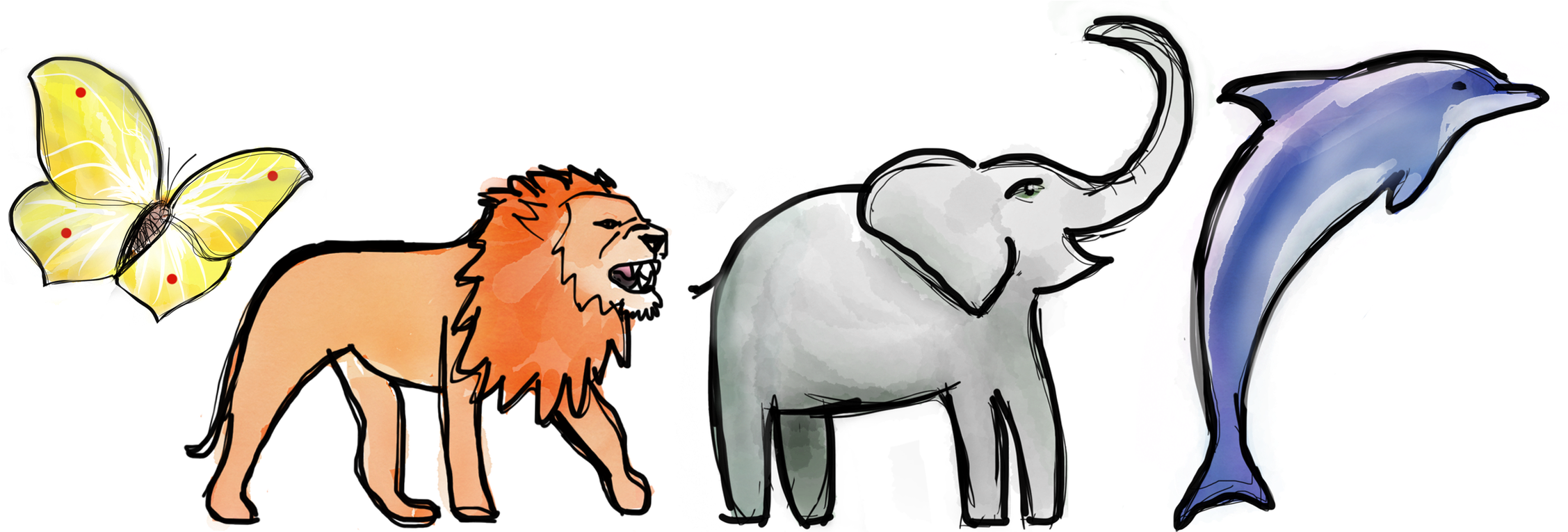 Download Transparent Group Of Animals Clipart - Clip Art - ClipartKey