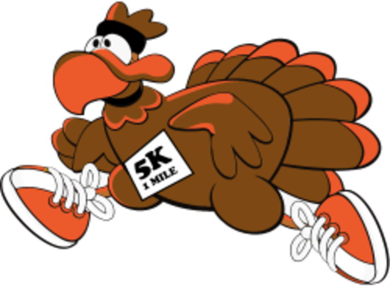 Download Parvin Turkey Trot & 1 Mile Fun Walk - Turkey Trot Cartoon ...