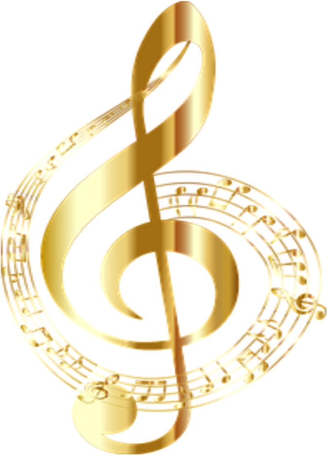 Download #music #notes #musicnotes #gold - Gold Music Note Transparent ...