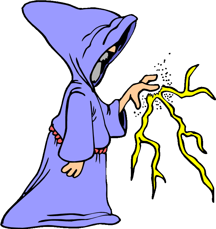 Download Lightning Clipart Lightning Job Clip Art - Wizard Shooting ...