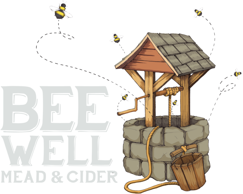 Download Bee Well Logo Final Mead&cider White - Bee Well Meadery Png ...