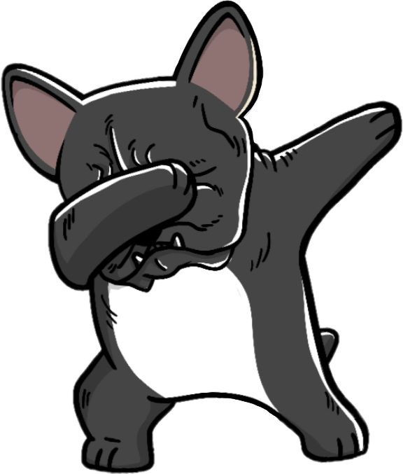 Download Transparent Frenchie Clipart - Black French Bulldog Cartoon ...