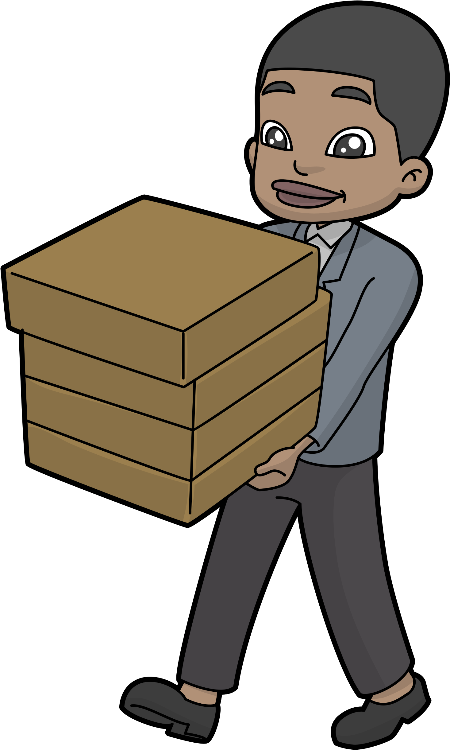 Download Carrying Boxes Png - Anime Guy Carrying Box - ClipartKey