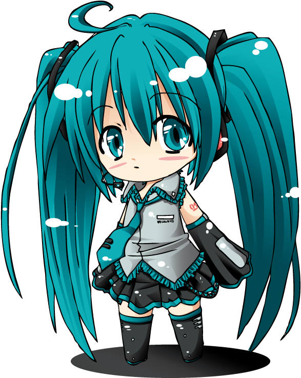 Download Transparent Hatsune Miku Chibi Png - Chibi Hatsune Miku Anime ...