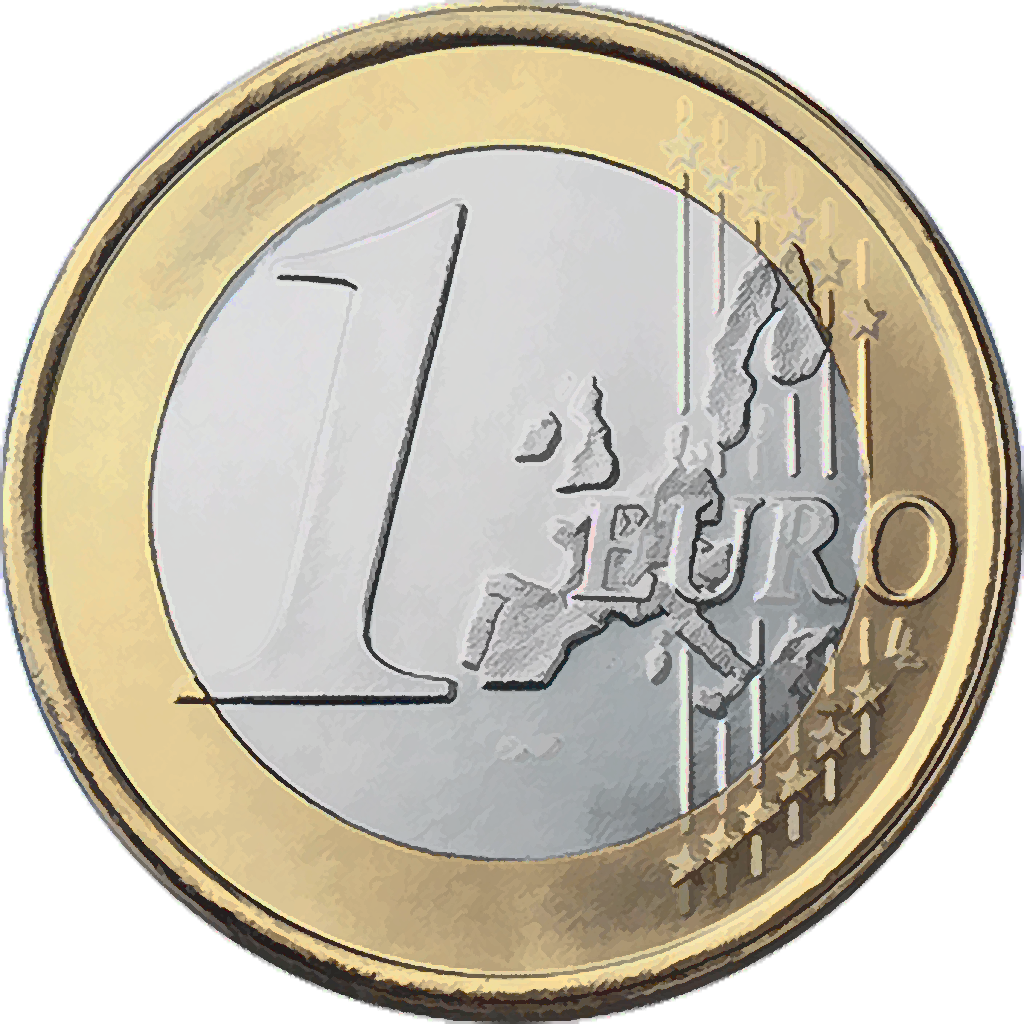 Download 1 Euro Coin - 1 Euro Coin Png - ClipartKey