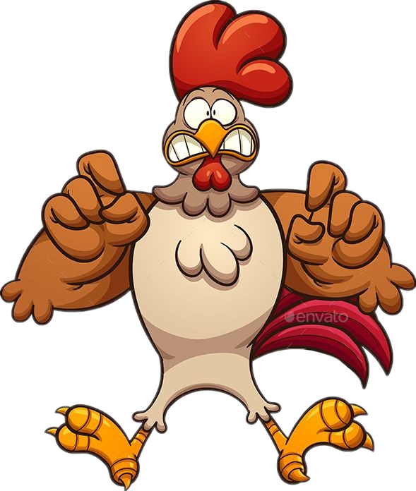 Download #scared - Scared Chicken - ClipartKey