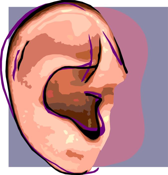 Download Vector Illustration Of Human Ear For Hearing Clipart - ClipartKey