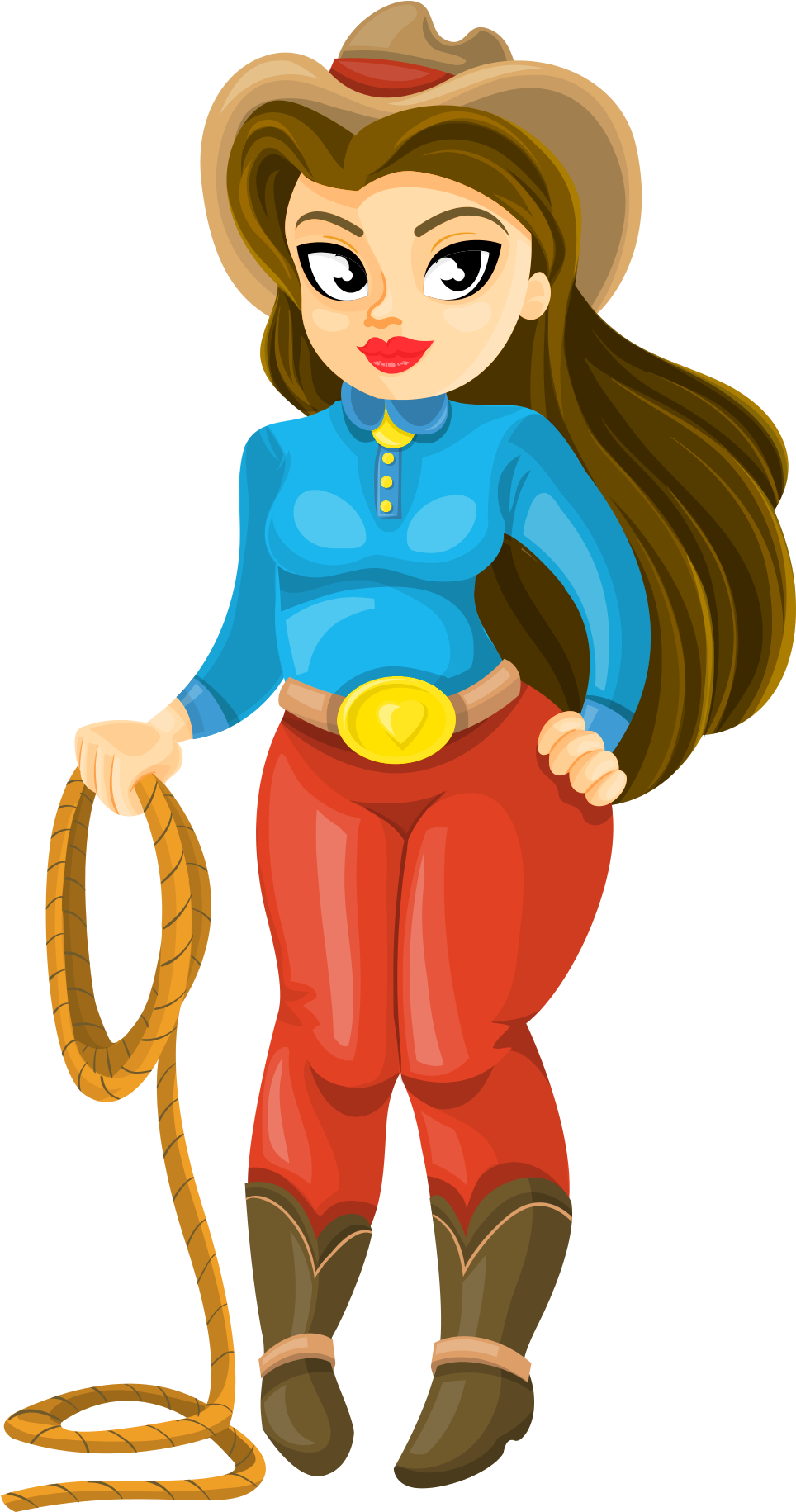 Download Cowboy Girl , Transparent Cartoons - Cowboy Girl - ClipartKey