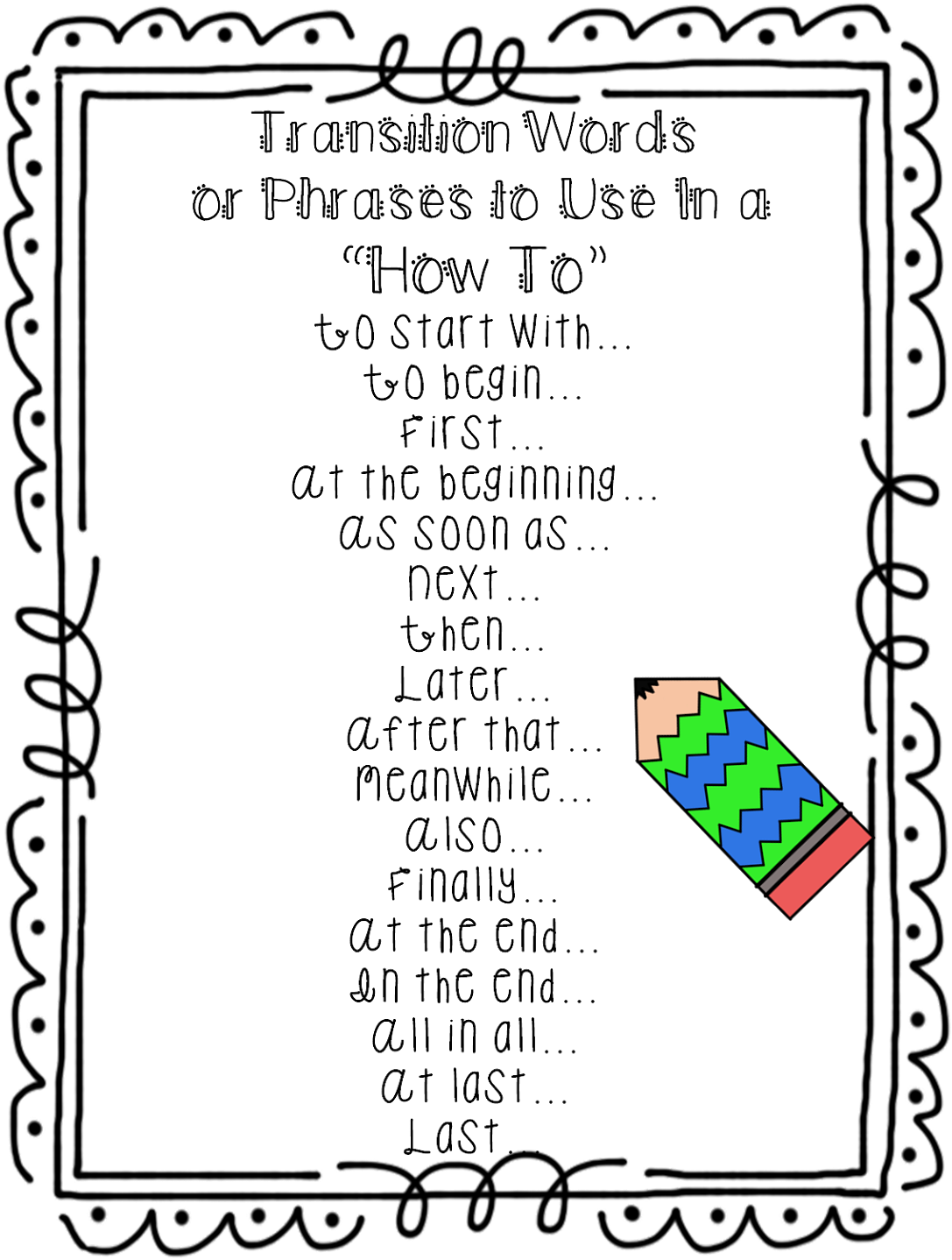 Download Clip Art Conecting Words - Better Transition Word For First ...