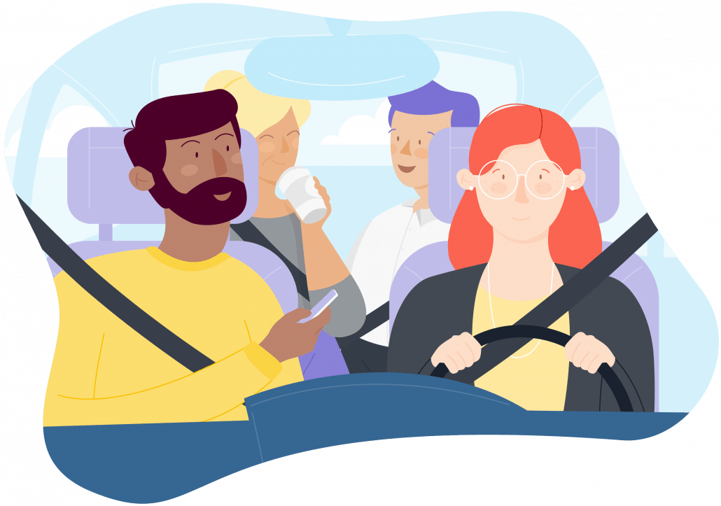 Download Carpool Illustration - ClipartKey