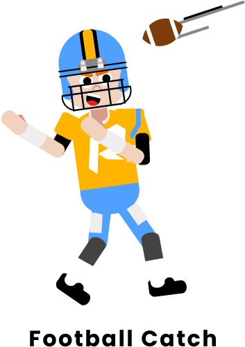 Download Football Catch - Cartoon - ClipartKey