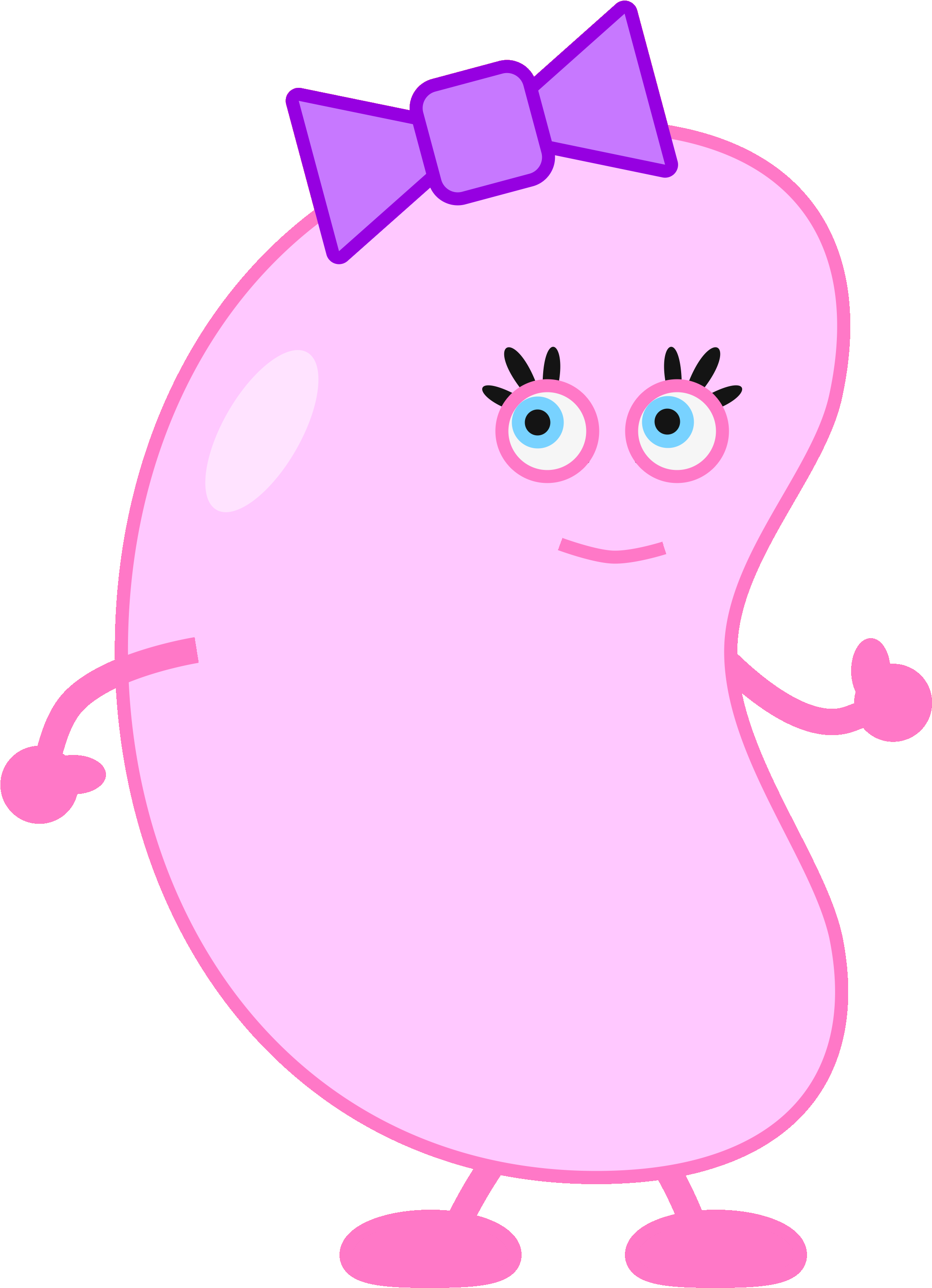 Download Right Click For Larger Images - Purple Cartoon Jelly Bean ...