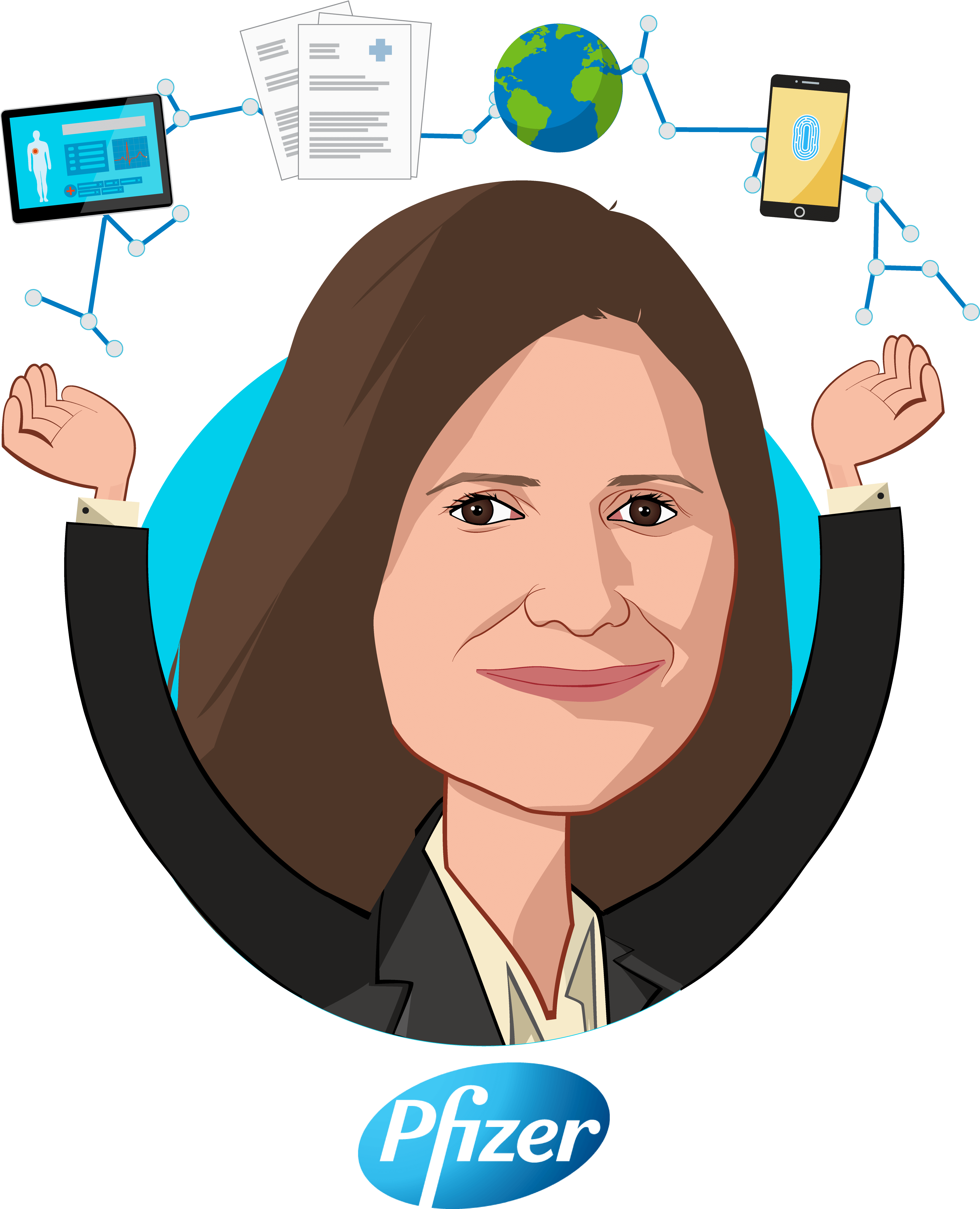 Download Overlay Caricature Of Lidia Fonseca, Who Is Speaking - Cartoon ...