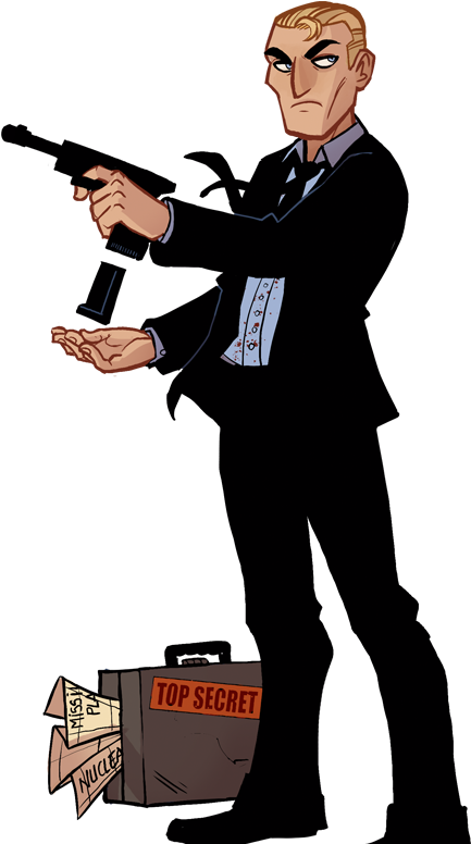 Download James Bond Clipart Hitman - Cartoon - ClipartKey