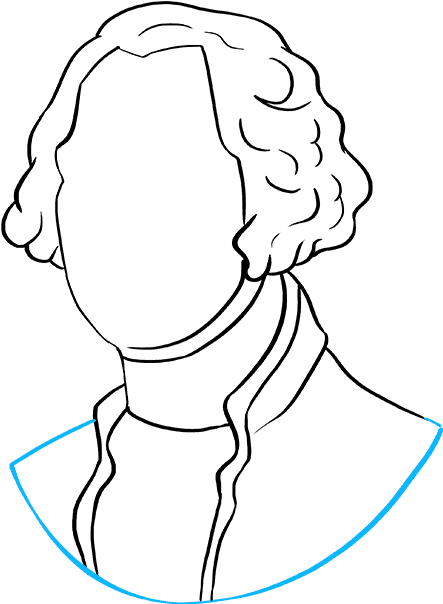 Download How To Draw George Washington - Line Art - ClipartKey