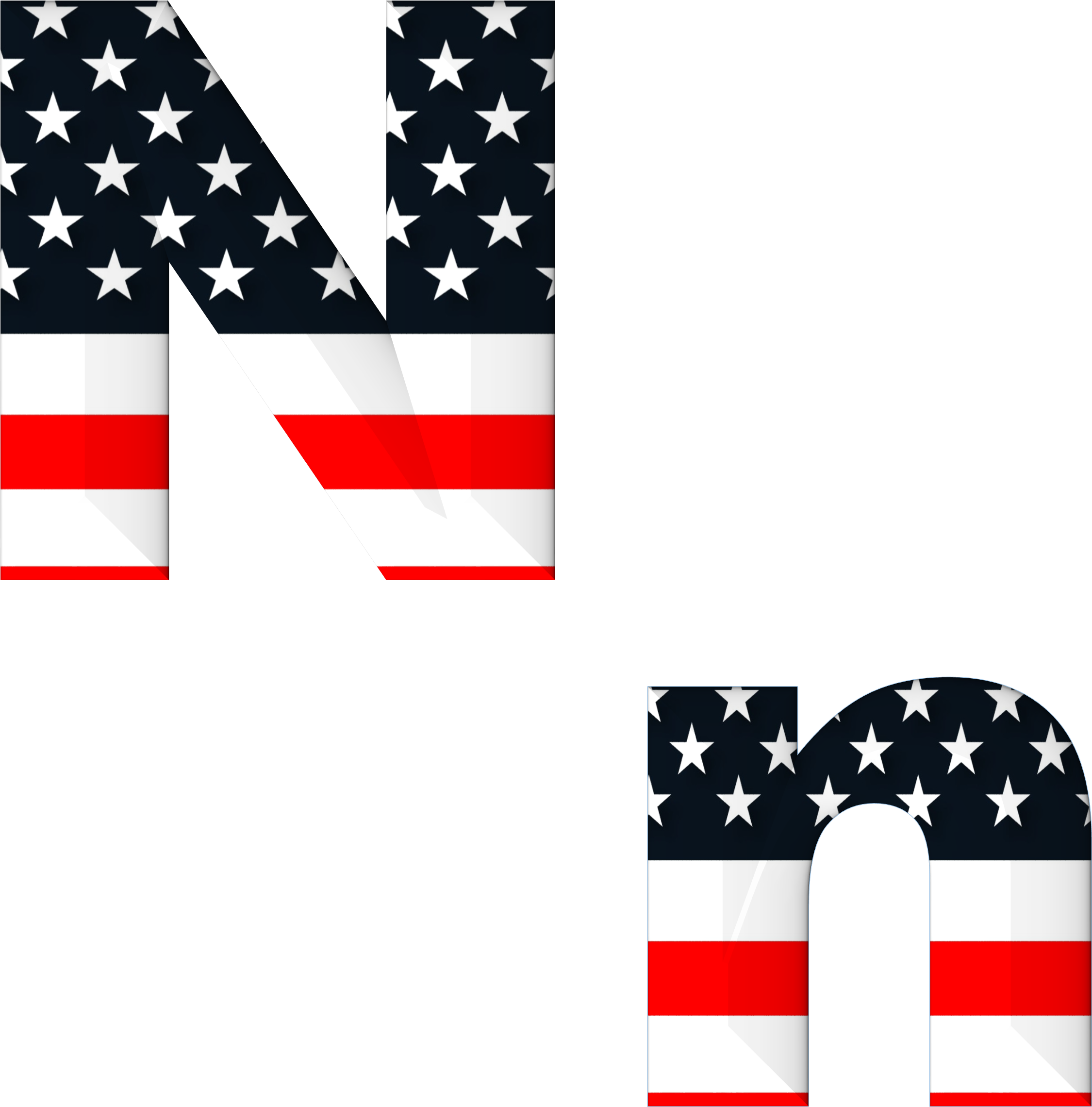 Download American Flag Letter N Transparent - ClipartKey