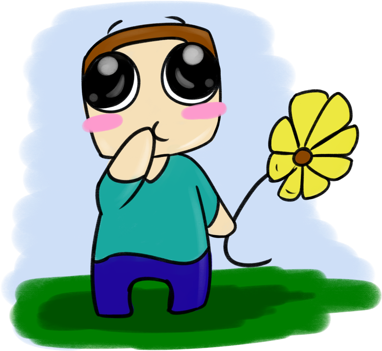 Download “ Speve And Flower - Ask Pudding Steve Minecraft - ClipartKey